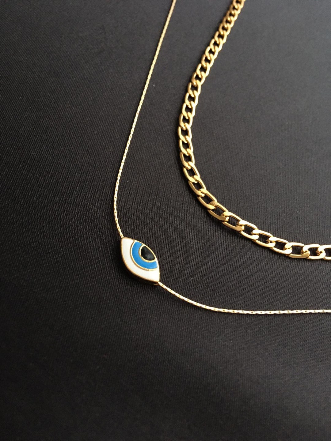 Evil Eye Necklace and Chain - Etsy