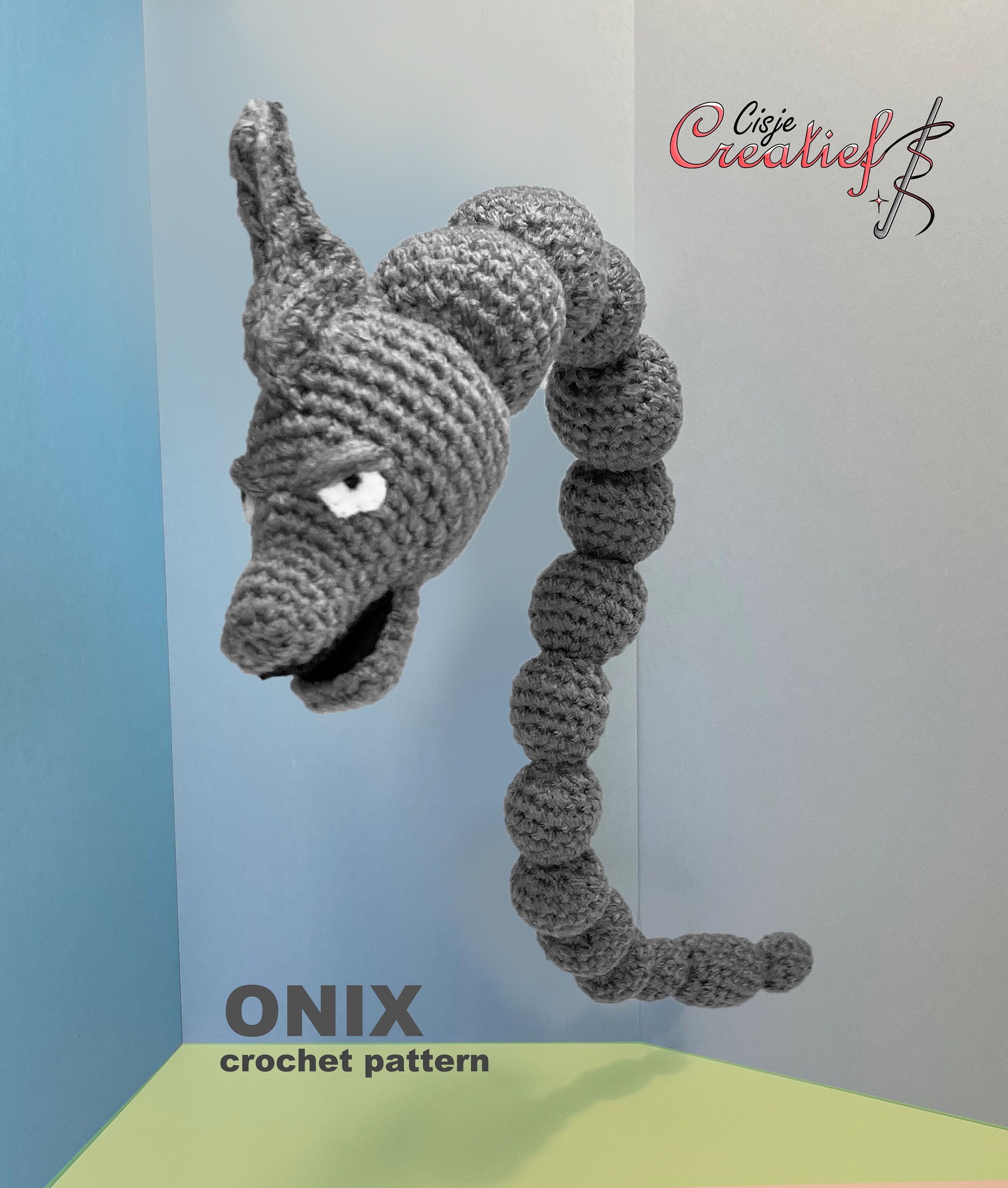 Onix Pokémon 095 Crochet Pattern PDF english - Etsy