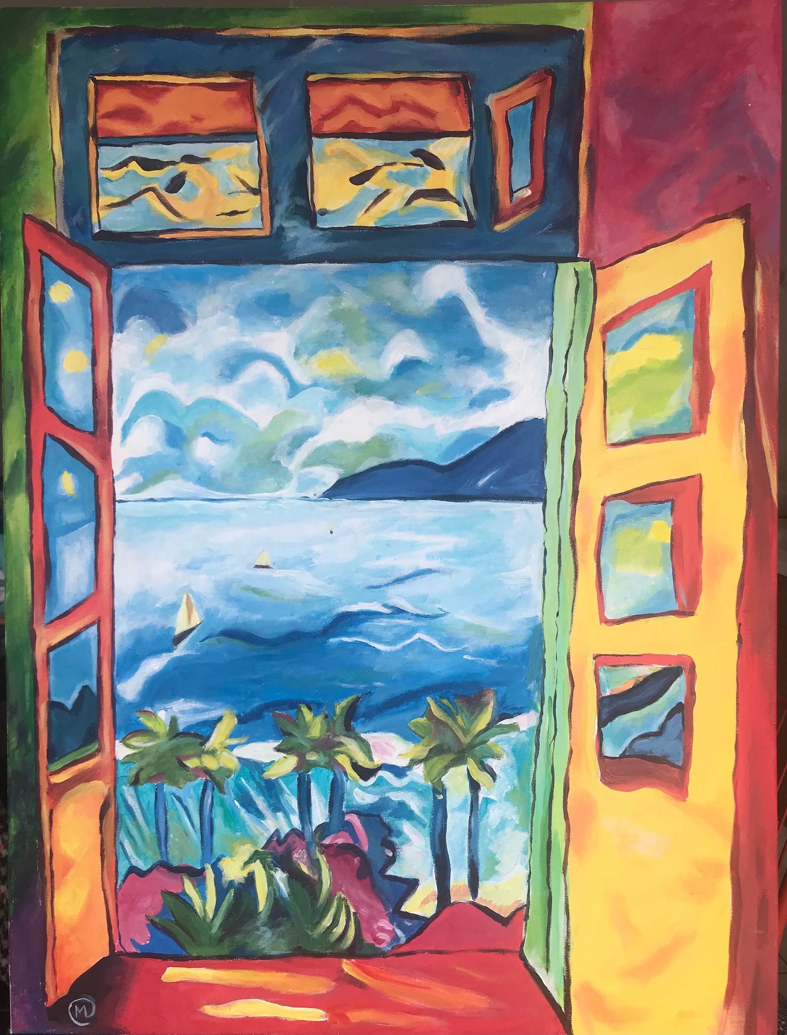 Colorful Painting, Matisse, Fauvism, Open Window, Acrylic, Canvas ...