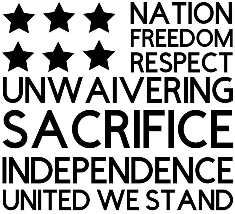 United We Stand Flag Premium Vinyl Decal - Etsy