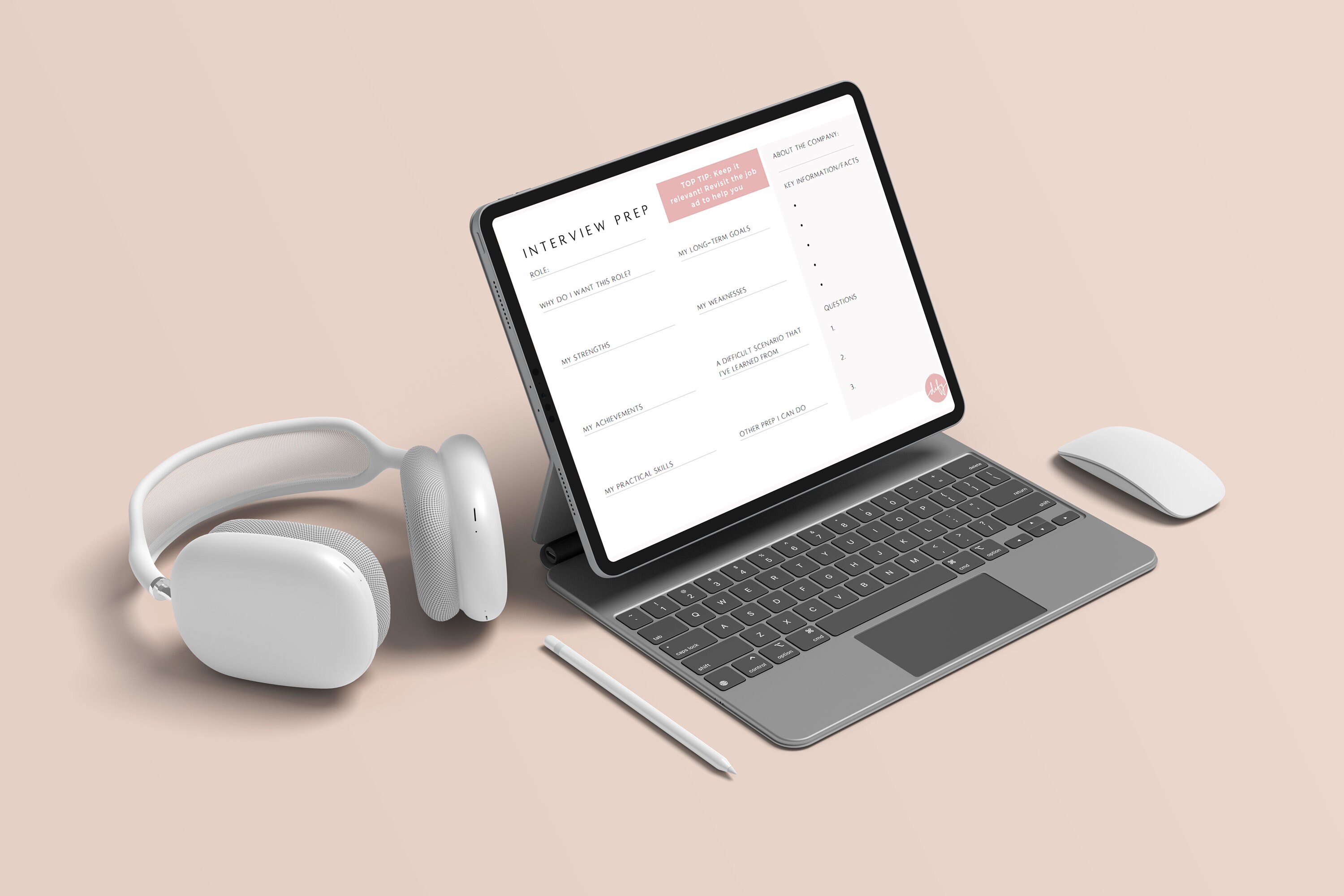 Job Interview Prep A4 Digital/printable With Guidance Notes | Interview ...