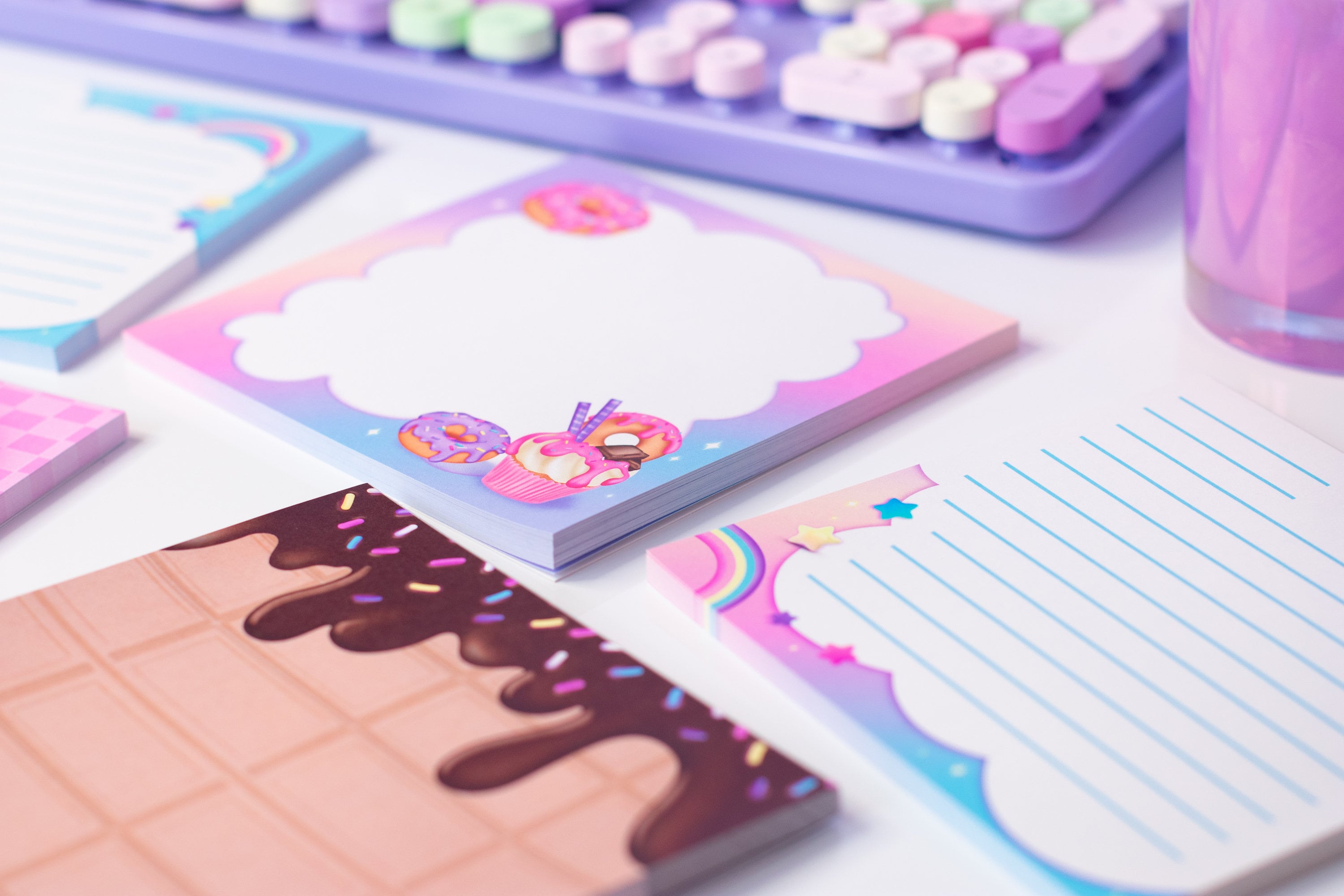 Macaron Notepad, Kawaii Notepad, Kawaii Stationary, Cupcake Notepad ...