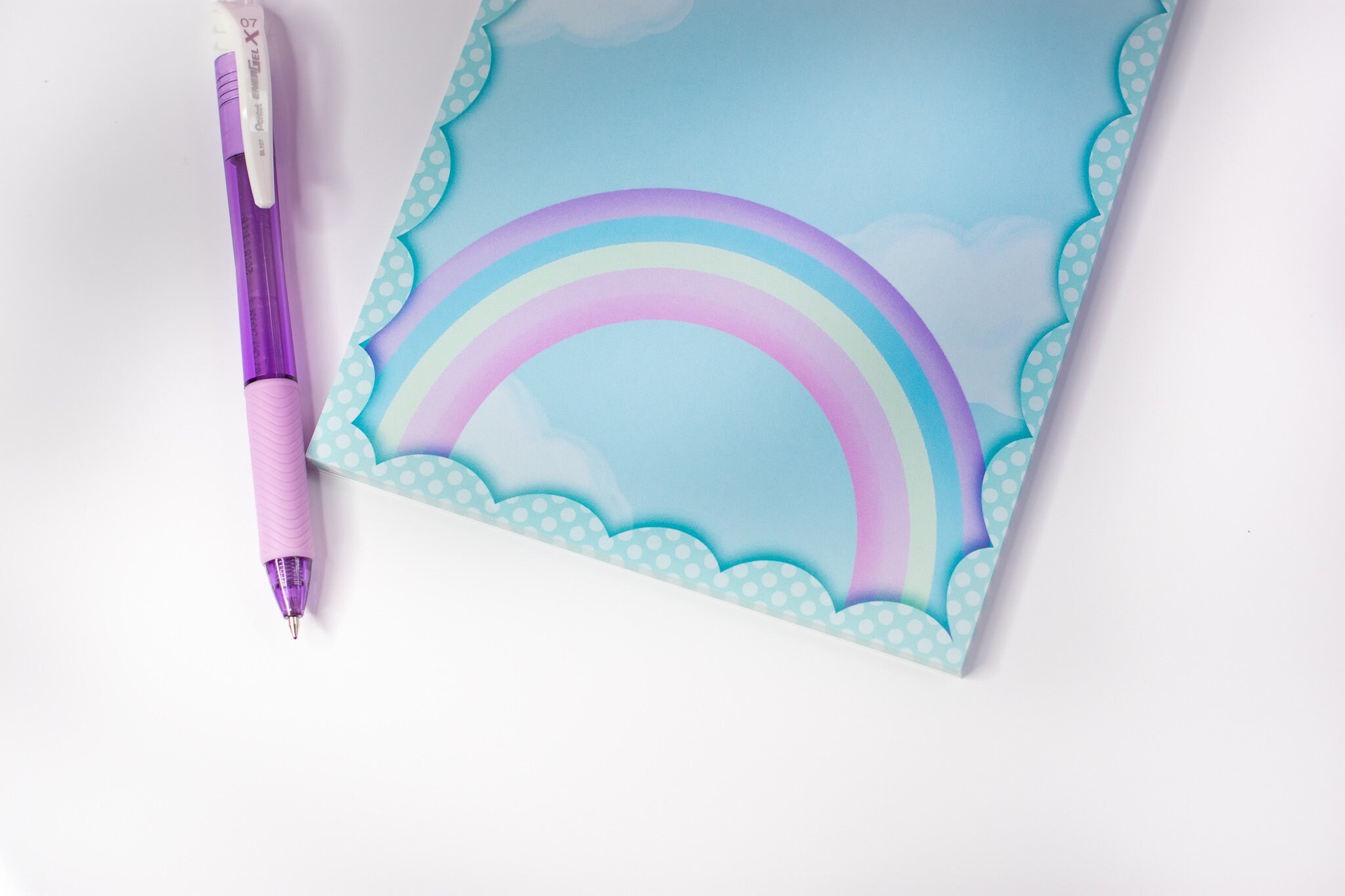 Kawaii Notepad Kawaii Stationary Rainbow Notepad Cute - Etsy