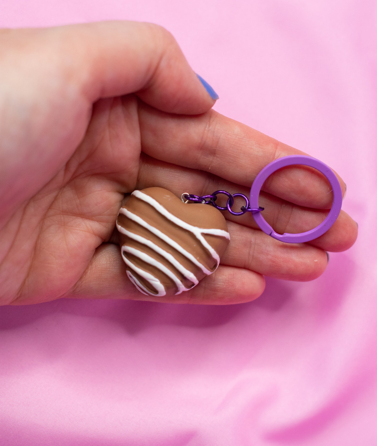 Chocolate Truffle Keychain, Cute Keychain, Food Keychains, Chocolate ...