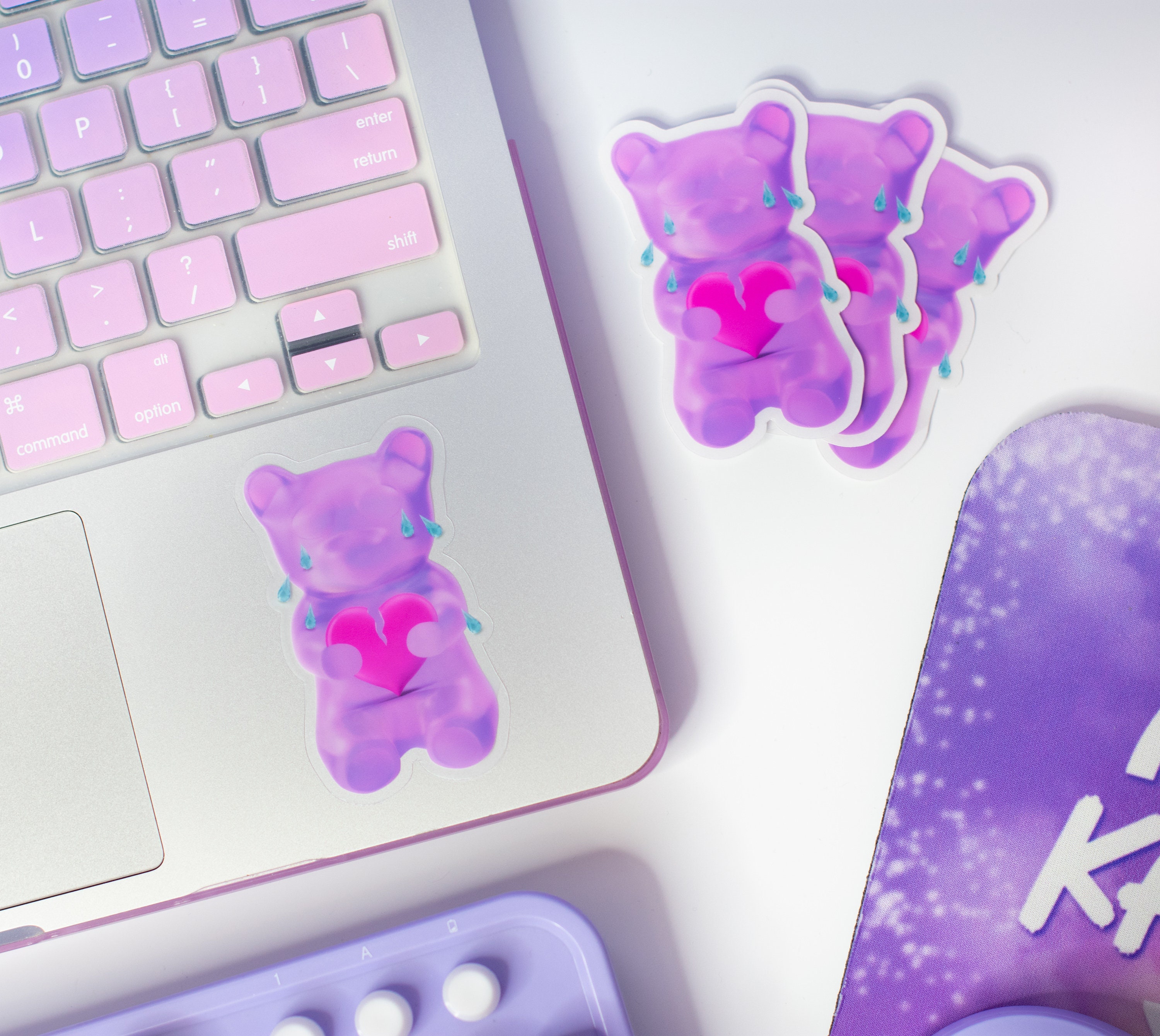 Gummy Bear Clear Sticker, Sad Gummy Bear, Crying Sticker, Vinyl Sticker ...