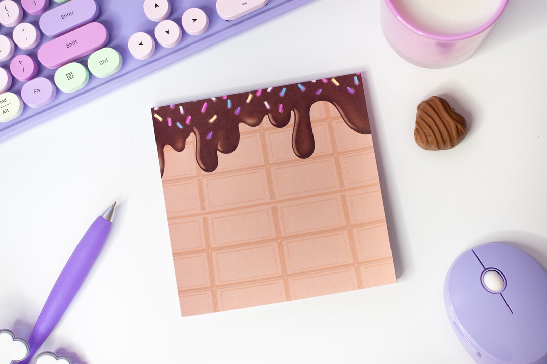 Chocolate Notepad, Kawaii Notepad, Kawaii Stationary, Chocolate Bar ...