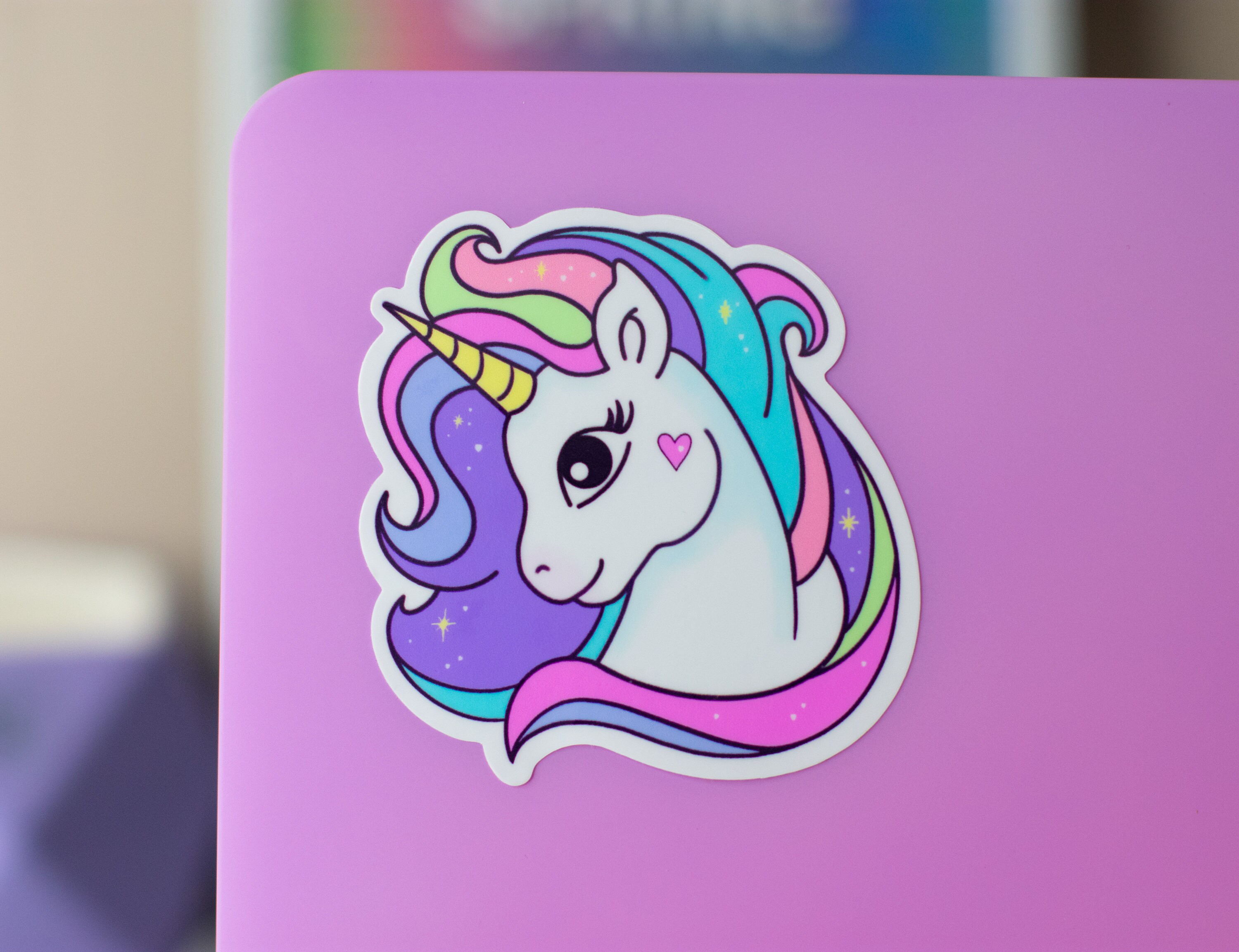Unicorn Sticker, Holographic Unicorn Sticker, Sparkly Unicorn Sticker ...