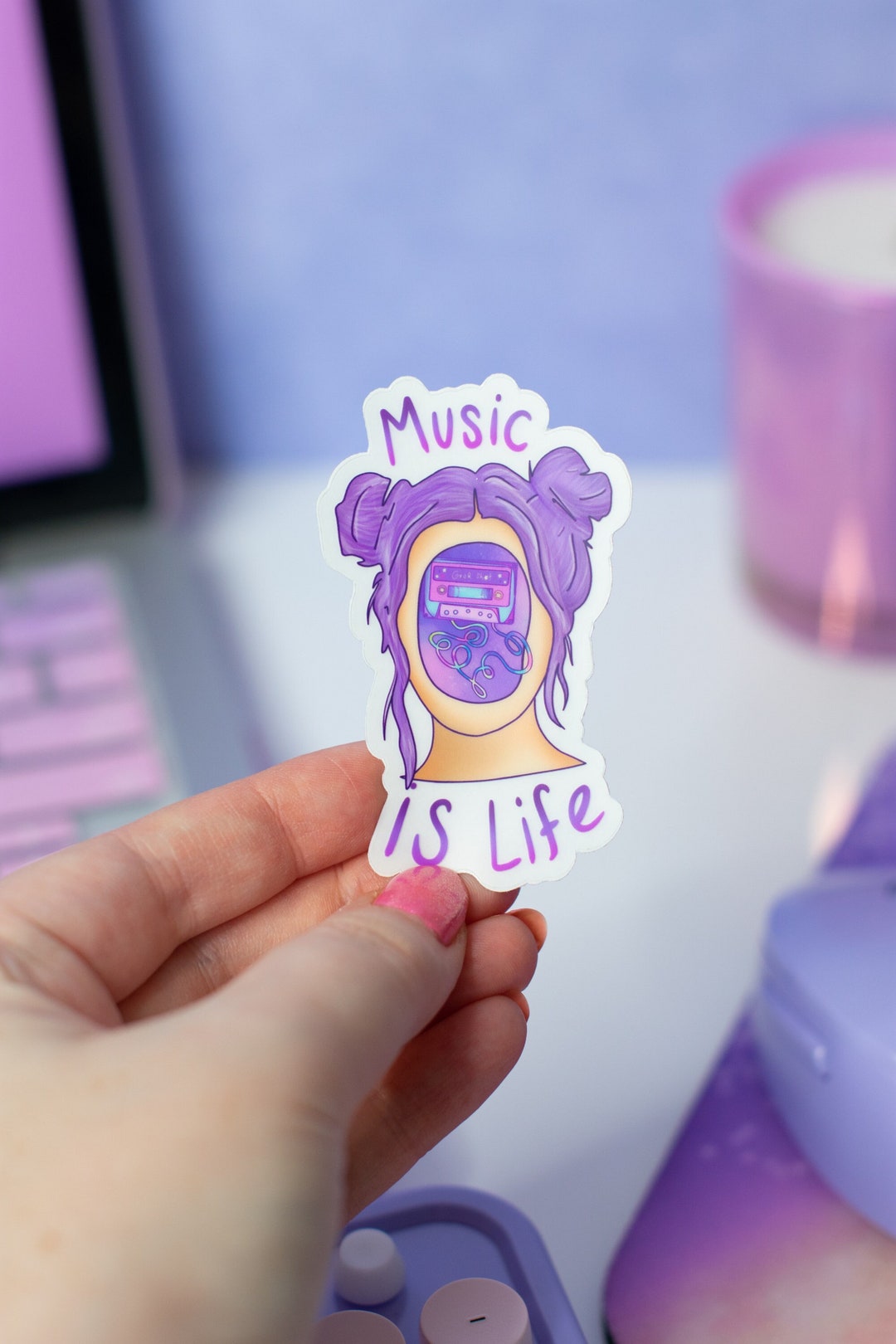 Music Sticker Clear Vinyl Sticker Music Lover Sticker Music - Etsy