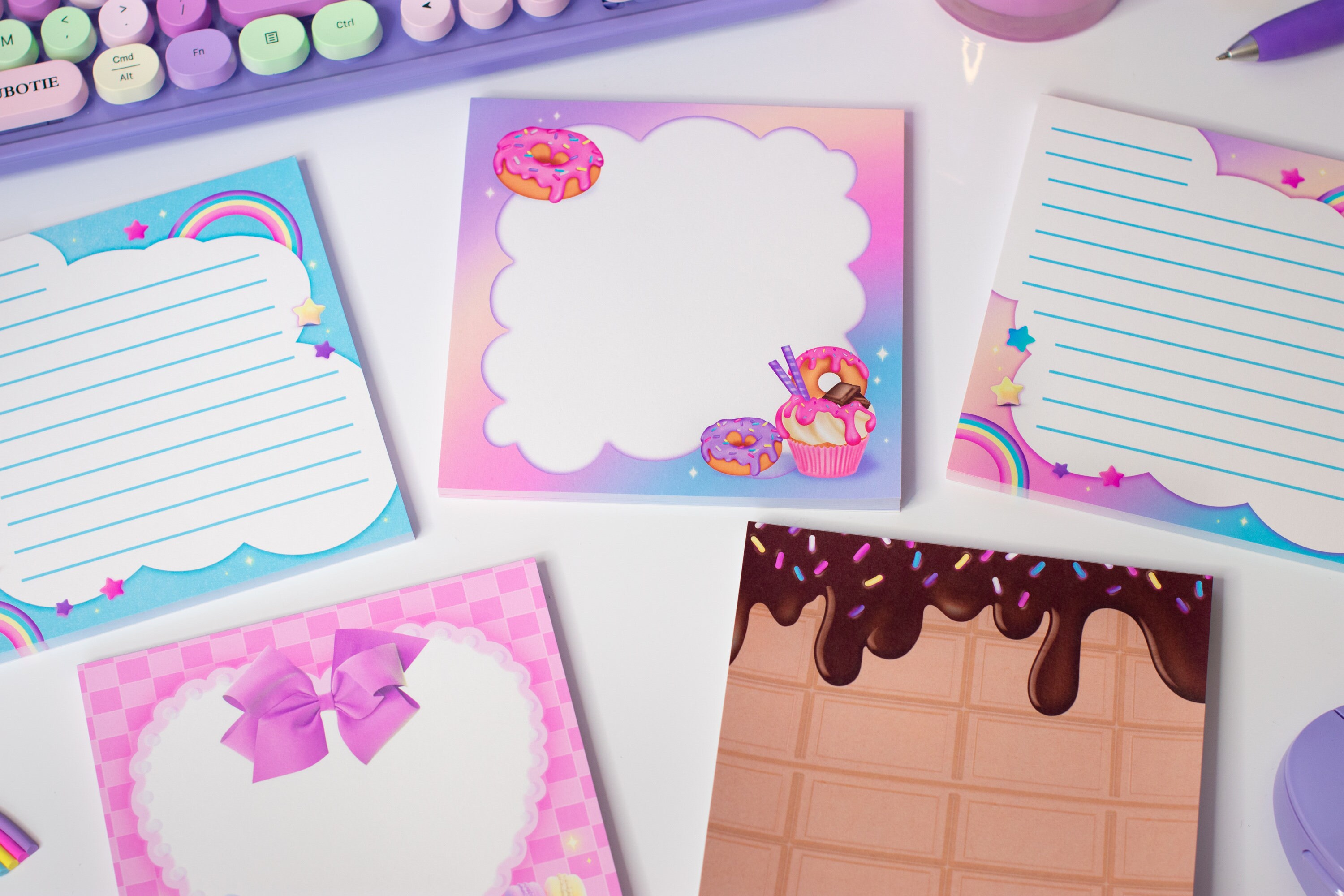 Macaron Notepad, Kawaii Notepad, Kawaii Stationary, Cupcake Notepad ...