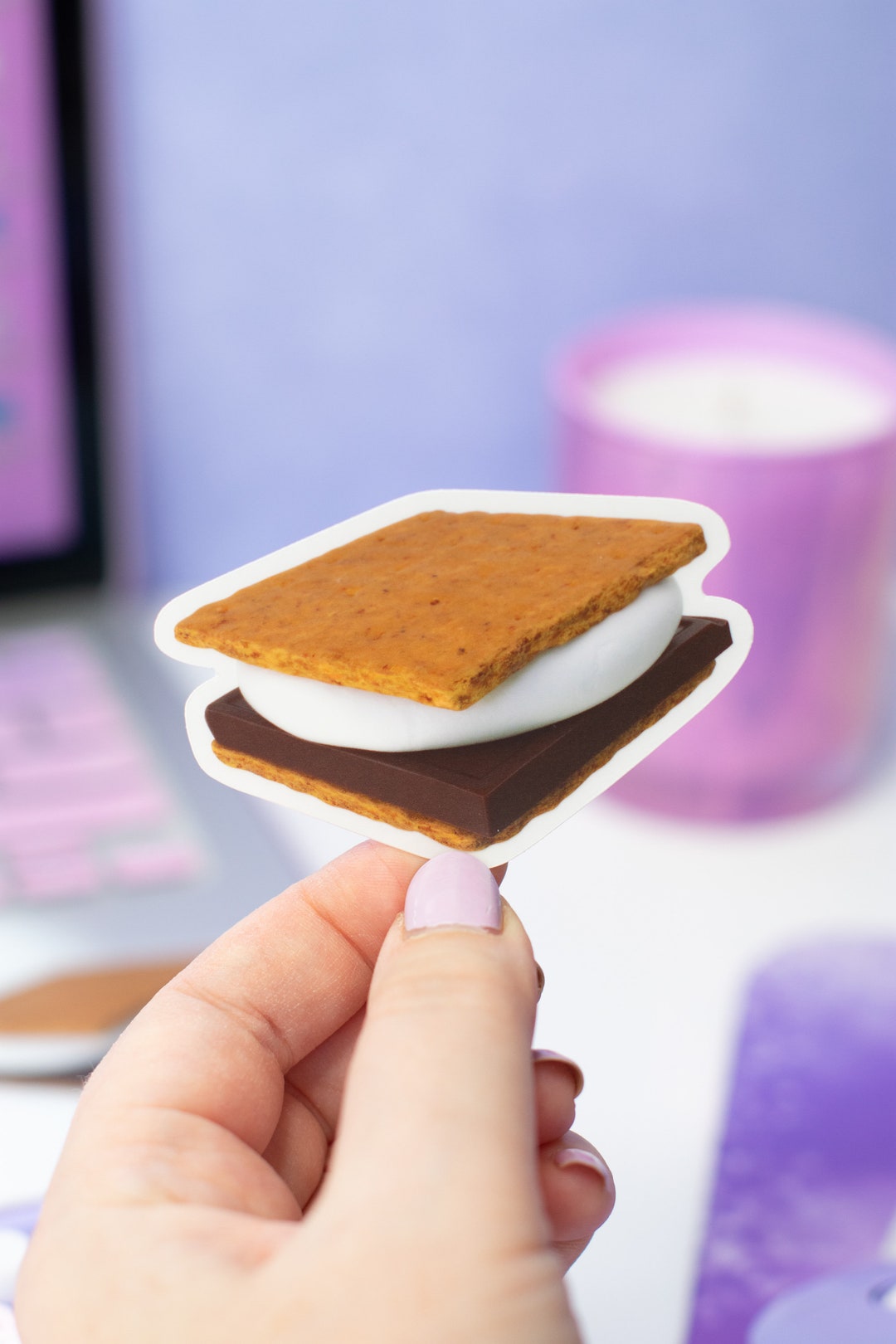 Smores Sticker, Food Stickers, Vinyl Sticker, Laptop Sticker, Water ...