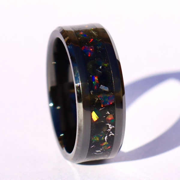 Obsidian Mens Ring - Etsy