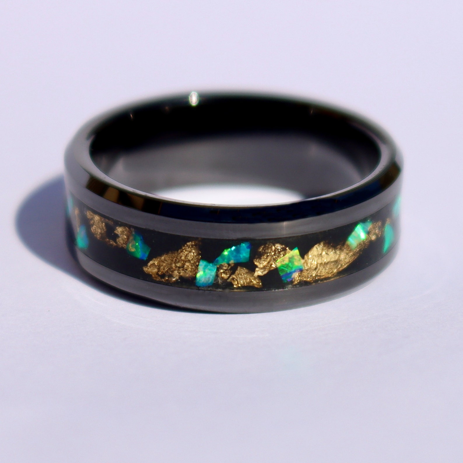 The Pot of Gold Ring, Handmade Black Ceramic Ring, St. Patrick's Day ...