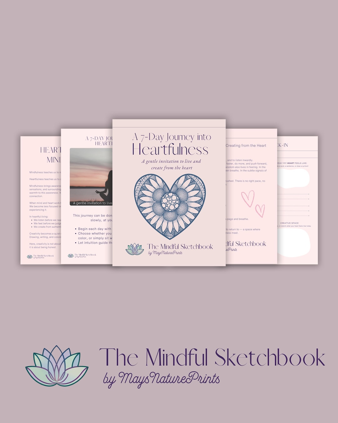 A 7-day Journey of Heartfulness – Mindful Creative Sketchbook for Calm ...