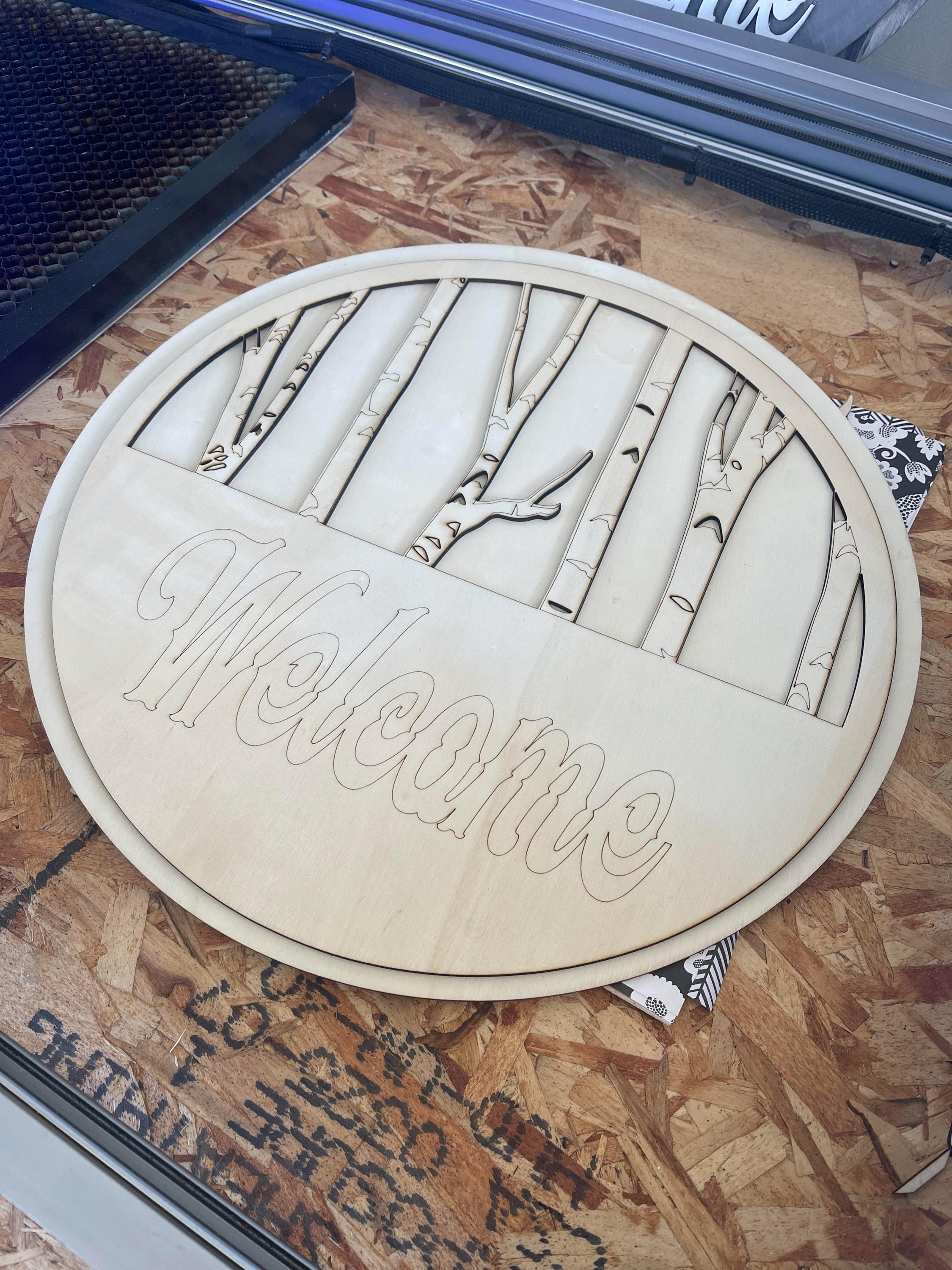 Cardinals Welcome Sign - Laser Digital File - Etsy