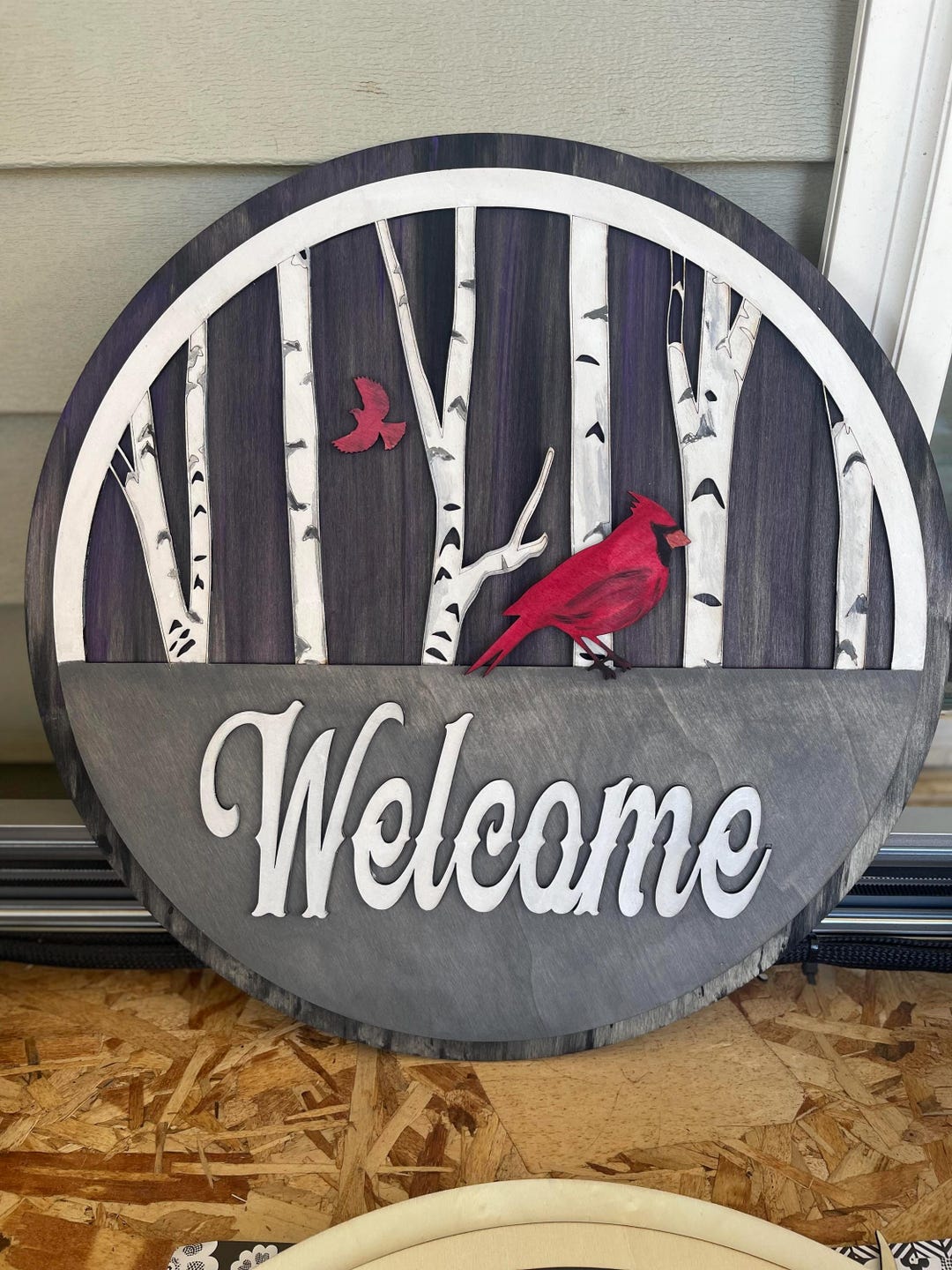 Cardinals Welcome Sign Laser Digital File - Etsy