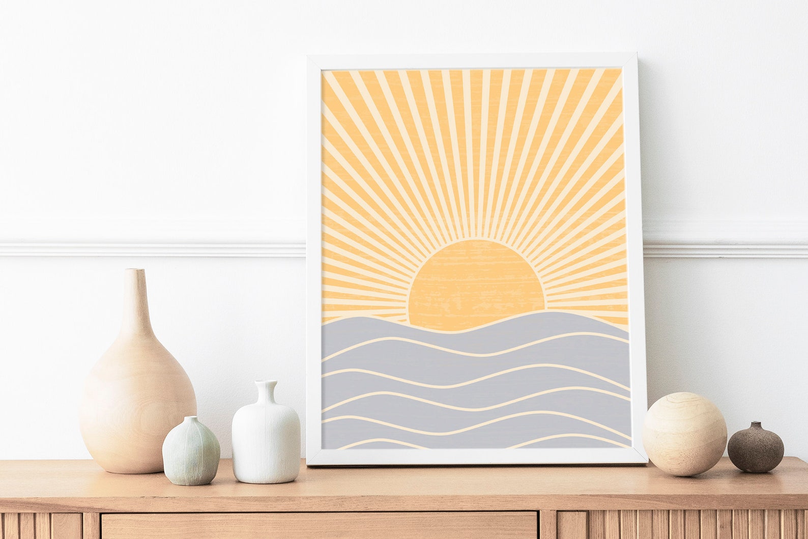 Rising Sun Poster Printable Wall Art Nursery sun print | Etsy