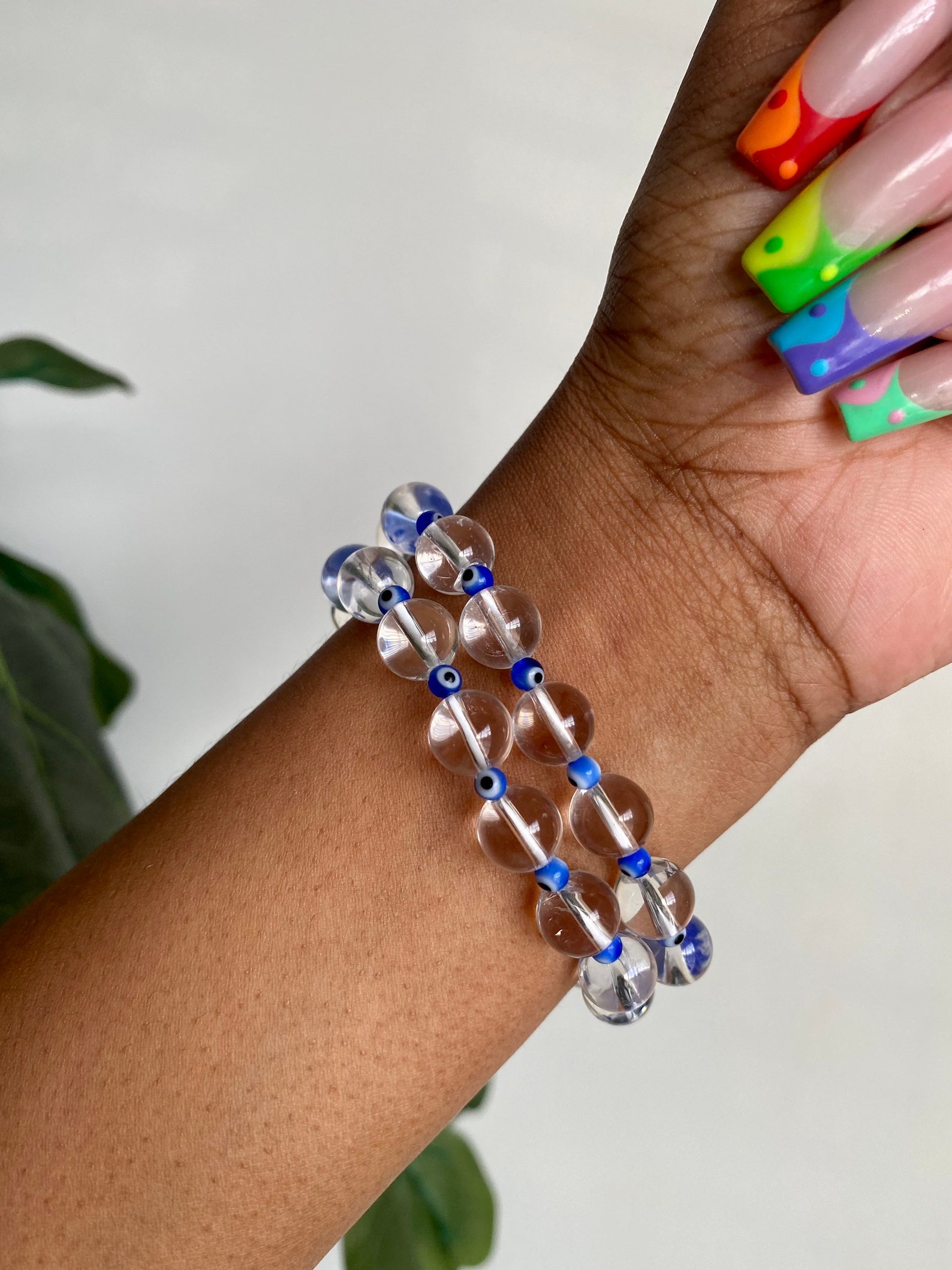 Evil Eye Crystal Bracelets | Evil Eye Bracelets | Rose Quartz Evil Eye ...