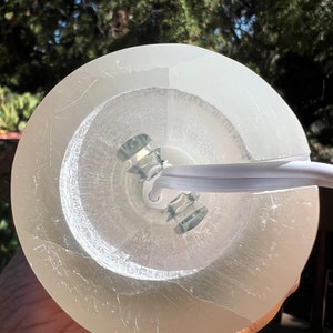 Selenite Mushroom Lamp | Crystal Lamp | Satin Spar Lamp | Crystal ...