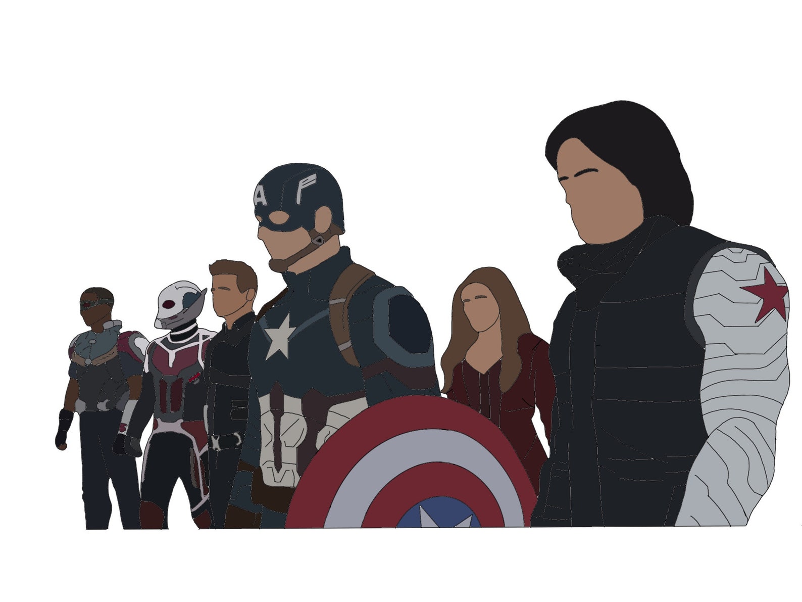 Team Captain America Sticker - Etsy