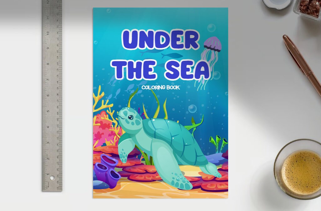 COLORING BOOK Under the Sea A4 Printable Sea Creatures - Etsy