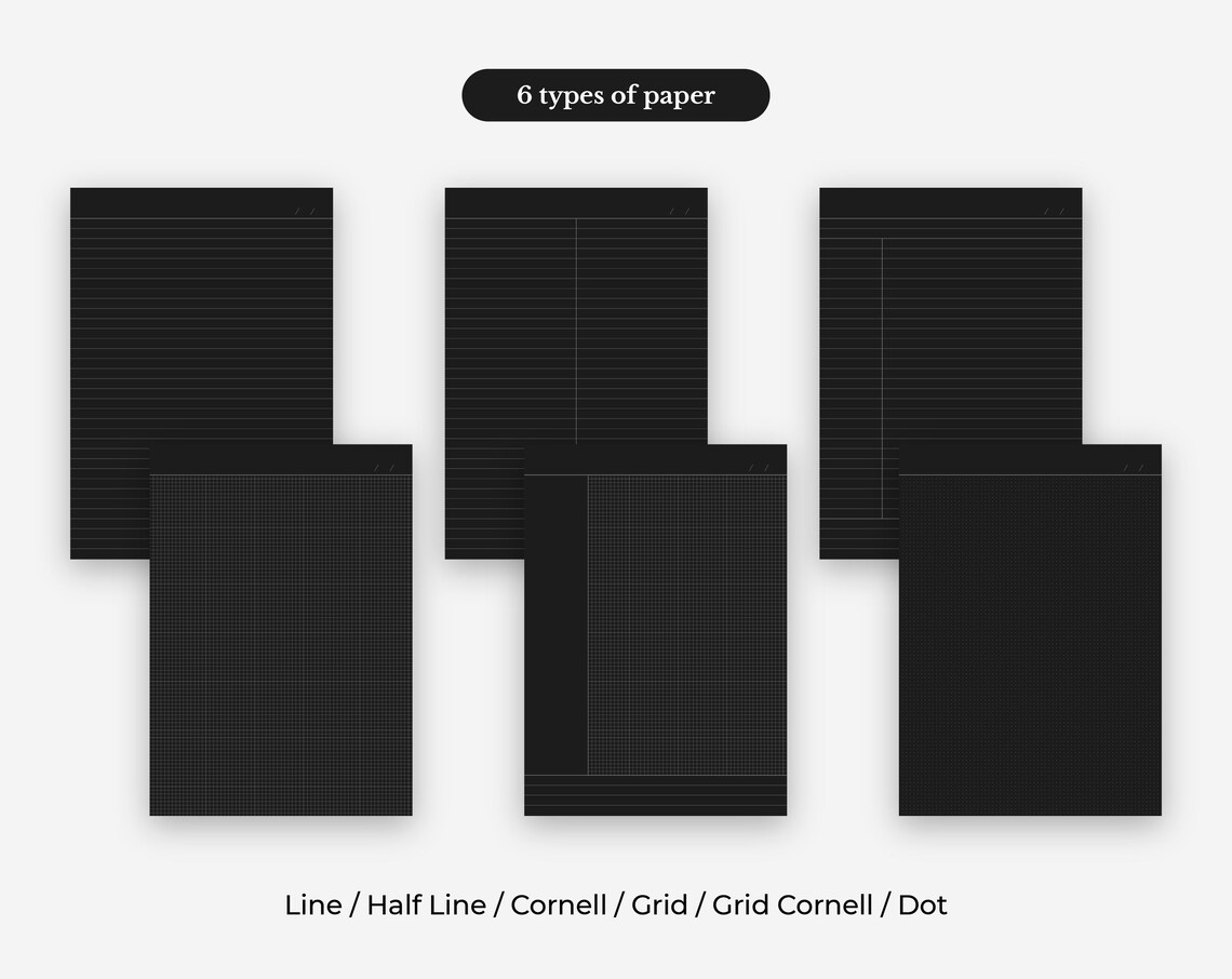 Digital Notebook Printable A4 Minimalist Design With - Etsy