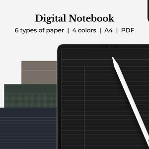 Digital Notebook Printable A4 Minimalist Design With - Etsy