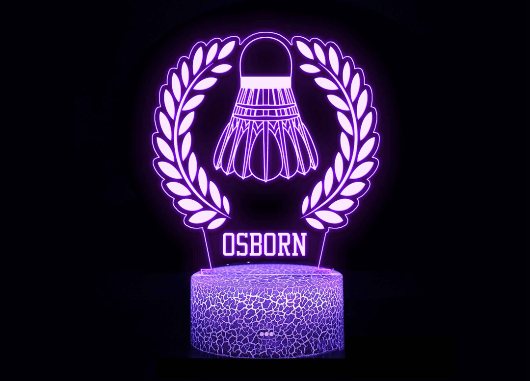 Badminton Night Lights, Badminton Club Decor, Badminton Player Gift ...