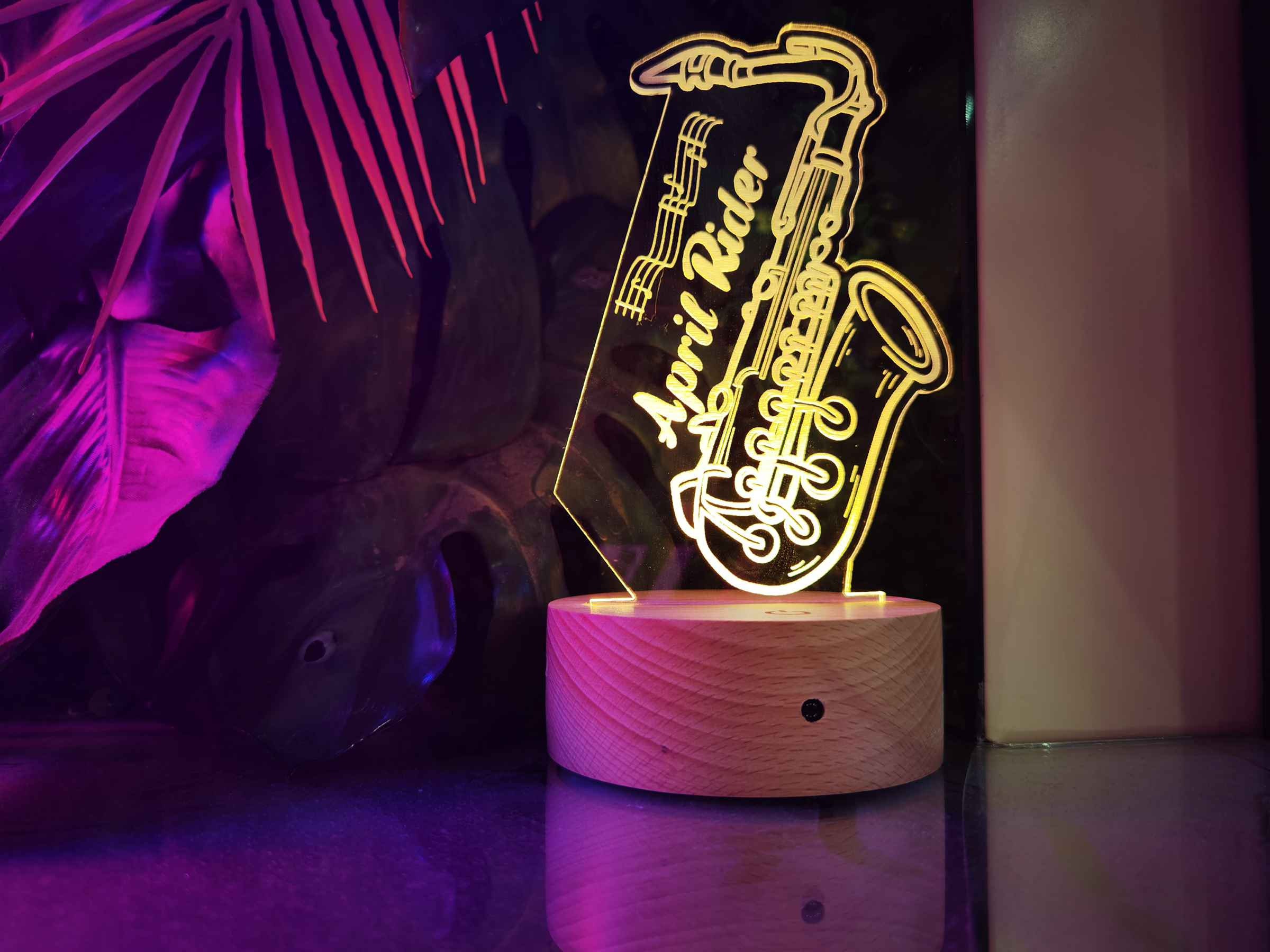 Personalized Sax Night Light, Bed Room Decor, Musice Nursery Room ...