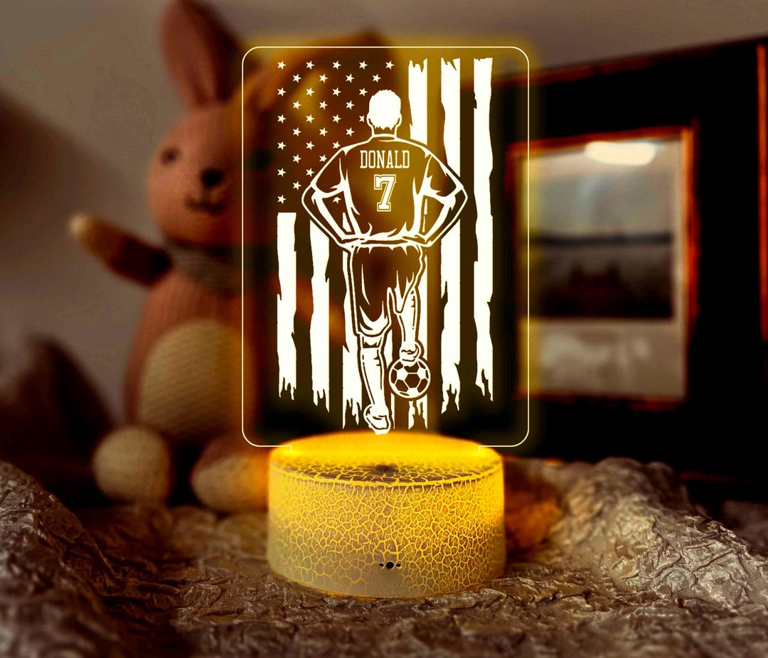 Soccer Player Night Light - Soccer Gift for Boys - Goalkeeper Gift ...