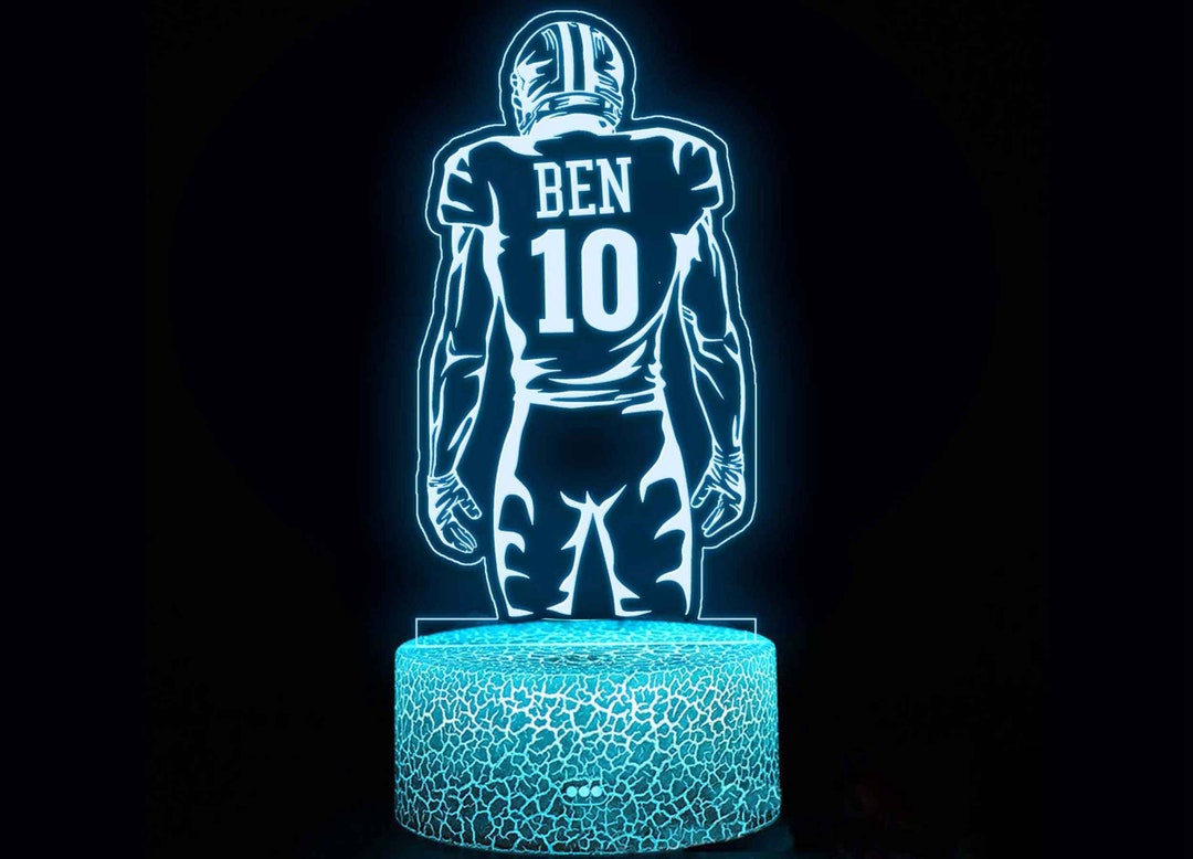 Personalised Football Night Light, Football Gift for Kids, Night Lamp ...