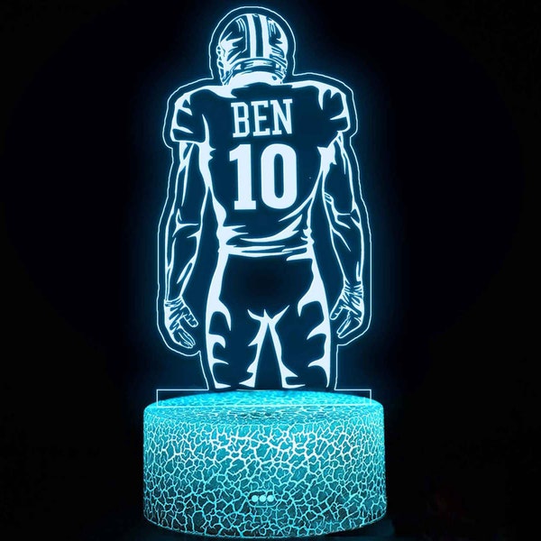 Personalized Football Night Light - Etsy