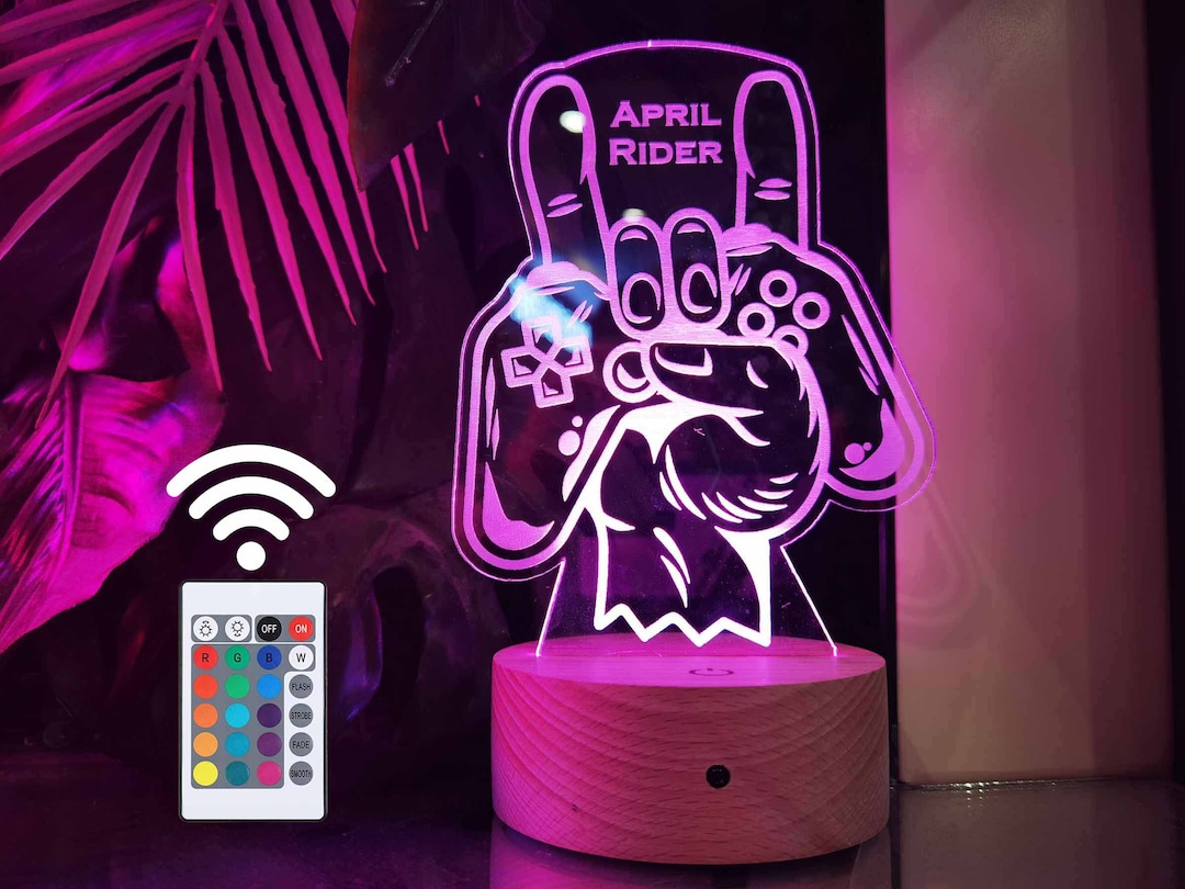 Gamer Room Night Light, Personalized Gamer Night Lights, Gamer Decor ...