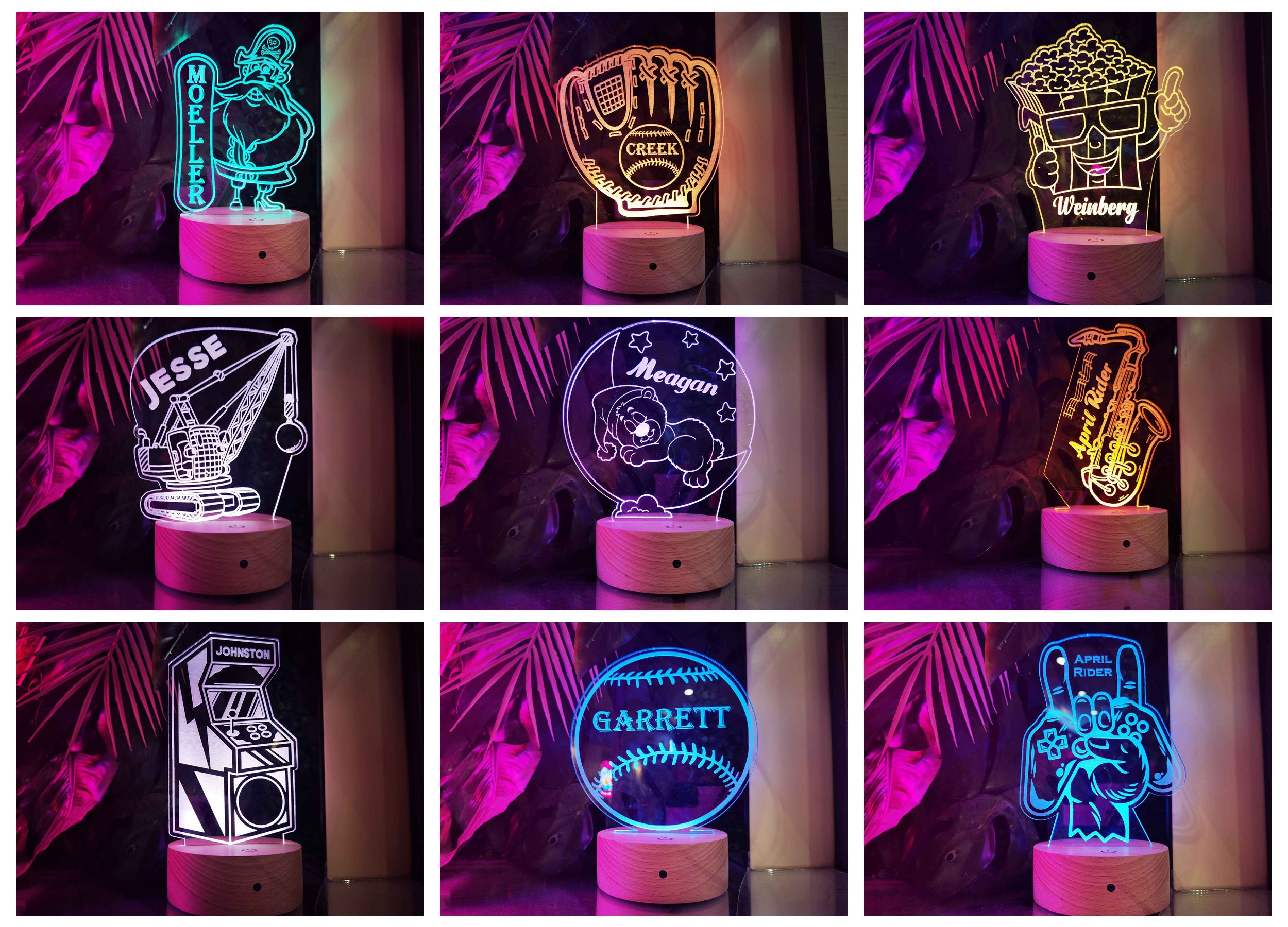 Gray Fullbuster Night Lamp Control Remote Base Christmas Gift for ...