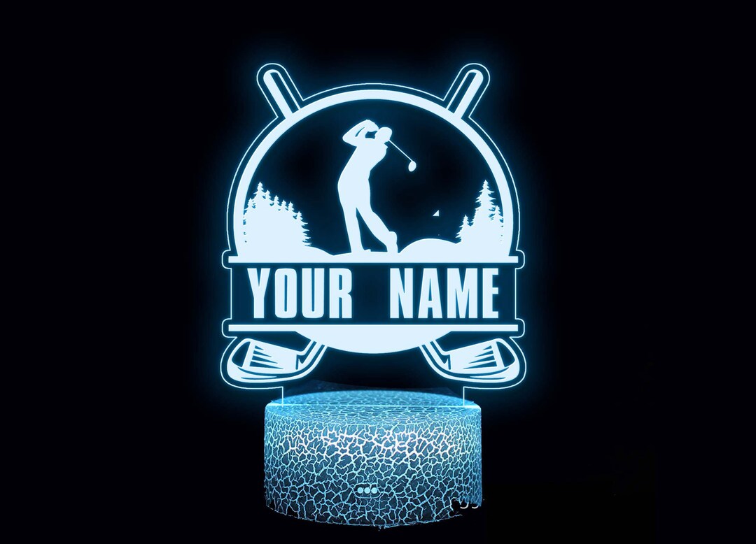 Golfer Night Lamp, Custom Golf Night Lights, Bedroom Bedside Night Lamp ...