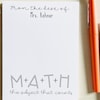 Math Teacher Appreciation Canvas Tote, Gift for Mathematics Professor ...