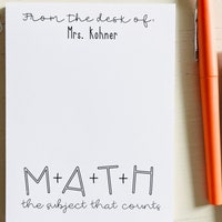 Math Teacher Appreciation Canvas Tote, Gift for Mathematics Professor ...