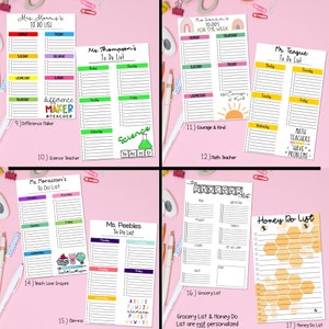 Weekly to Do List, Teacher Gift, Personalized Teacher Gifts, Gifts for ...