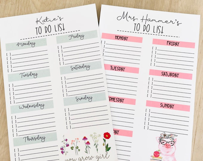 Weekly Planning Pad Weekly Planner Notepad With to Do List, Daily ...