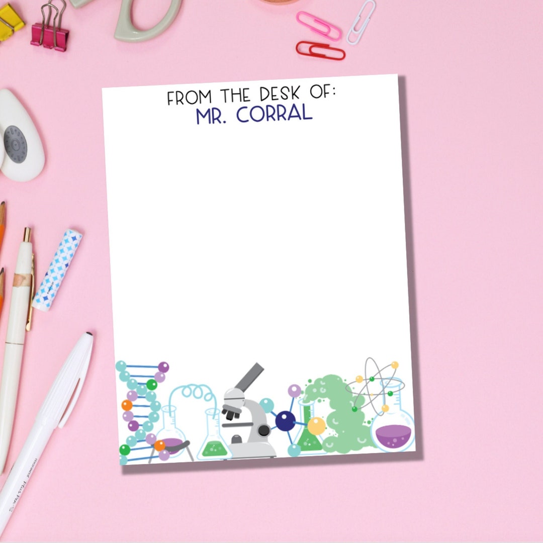 Science Teacher Gift Science Notepad Teacher Appreciation - Etsy