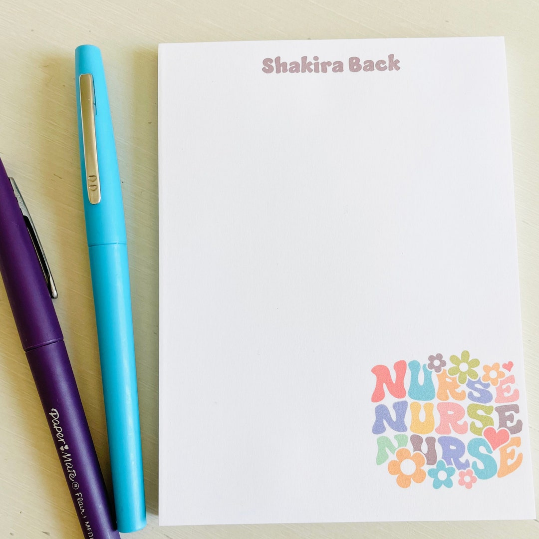 Personalized Retro Daisy Nurse Notepad: Medical Appreciation Gift - Etsy