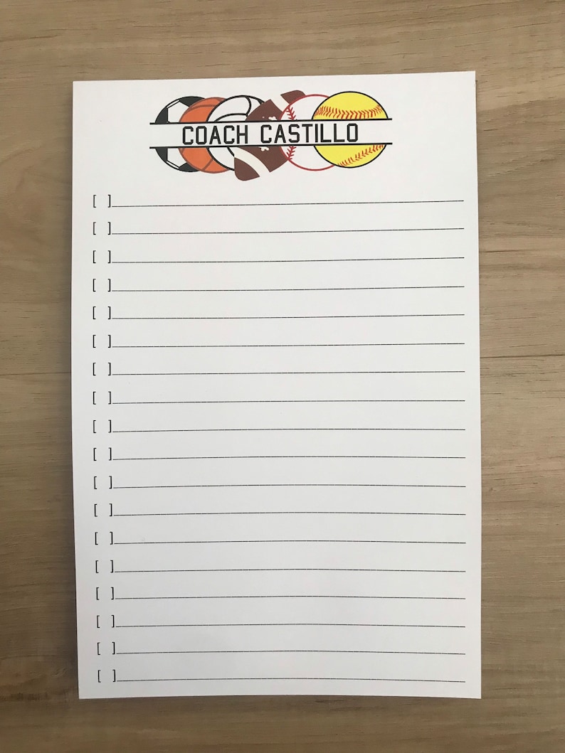 Personalized Gym Teacher Notepad: Custom Coach Gift - Etsy