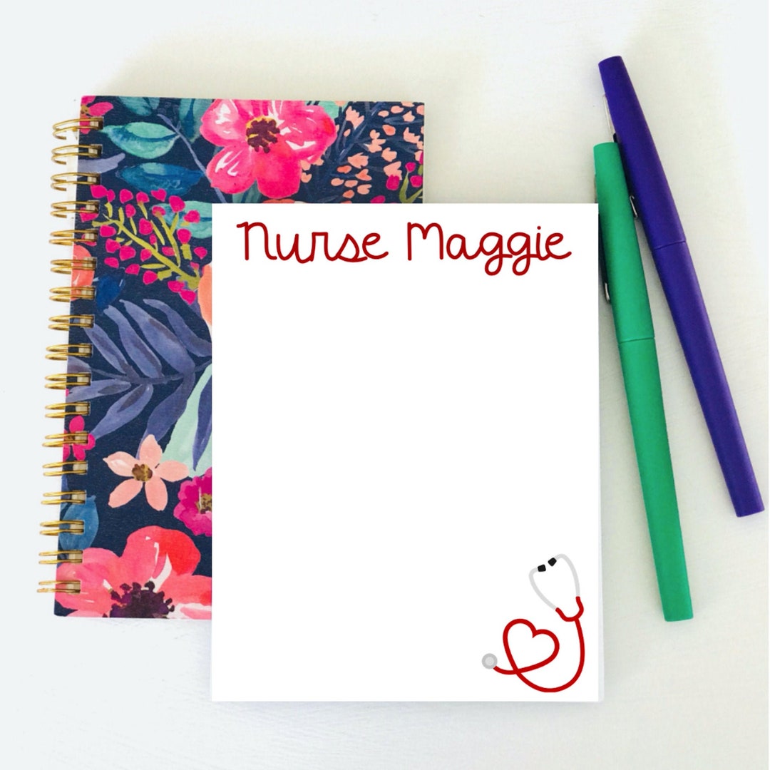 Stethoscope Notepad Nurse Notepad Nursing School Graduation - Etsy