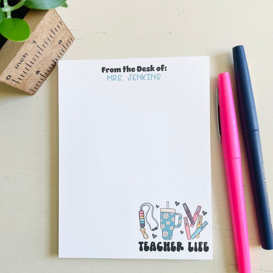 Teacher Life Notepad, Teacher Essentials, Christmas Gift for Teachers ...