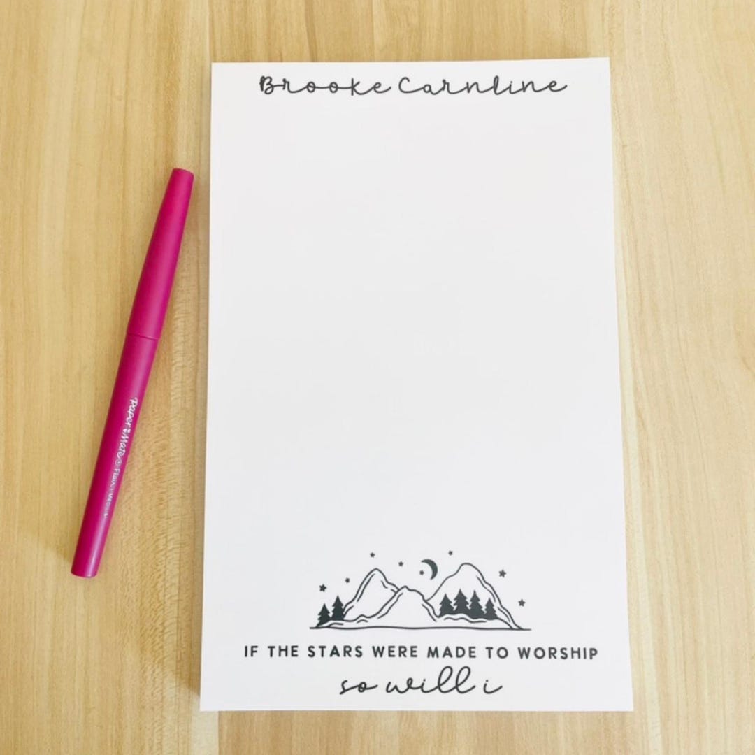 Personalized Religious Notepad: Made to Worship, Custom Stationery - Etsy