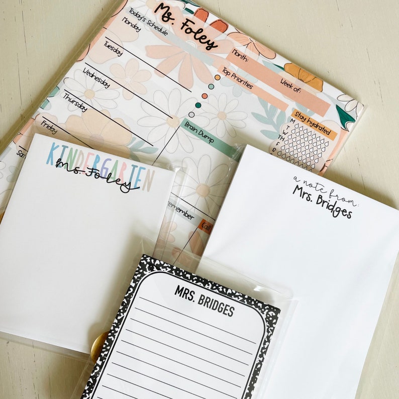 Boho Flower Teacher Planner: Personalized Teacher Week at a Glance ...