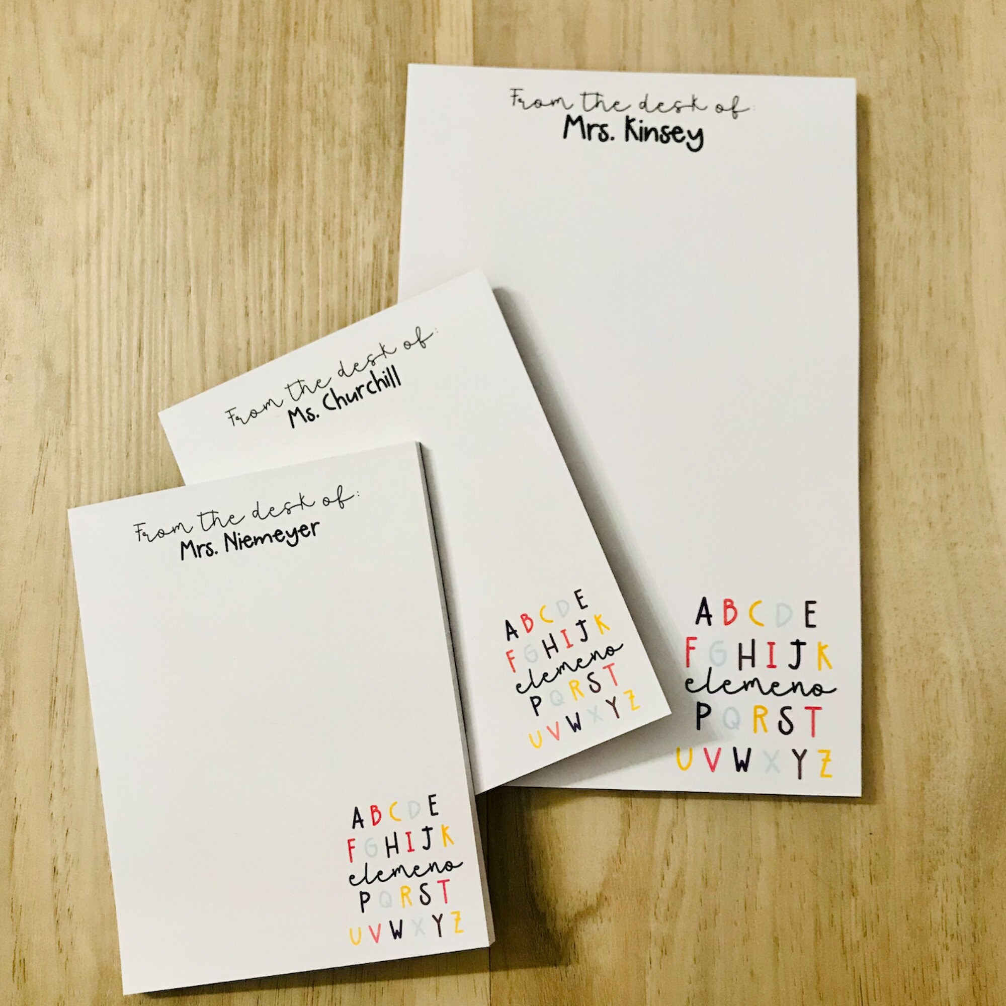 Teacher Notepad Teacher Gift ABC Teacher Notepad Cute - Etsy