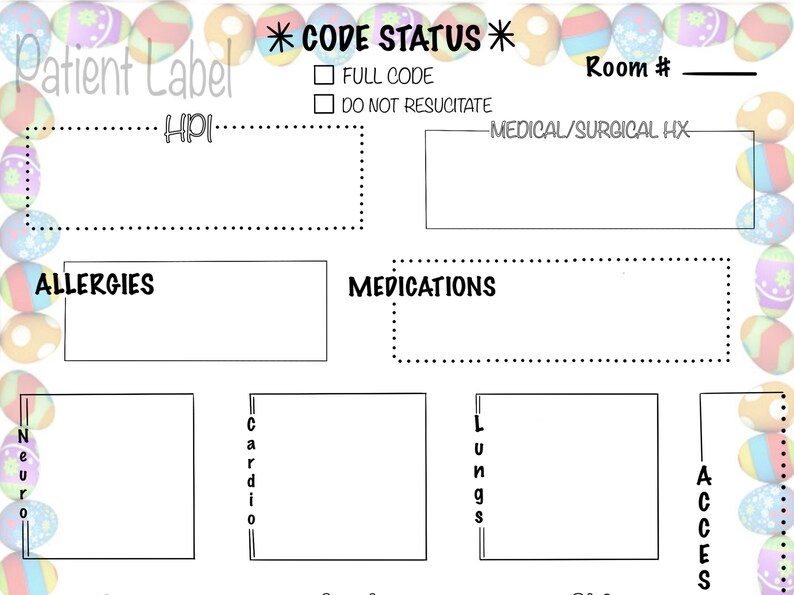 Nursing Shift Report Sheet ' - Etsy