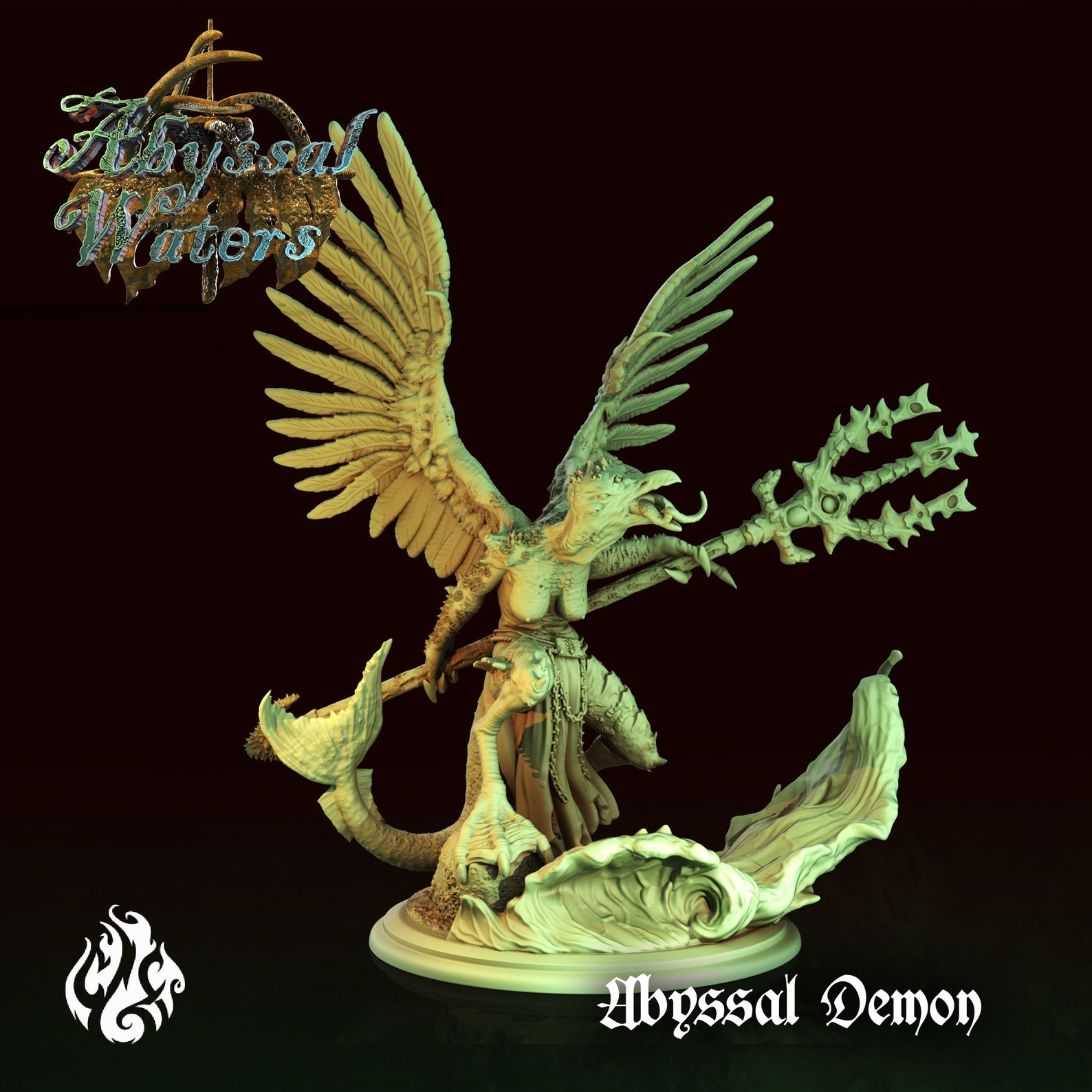 Abyssal Demon 3d printed DnD Roleplaying Tabletop | Etsy