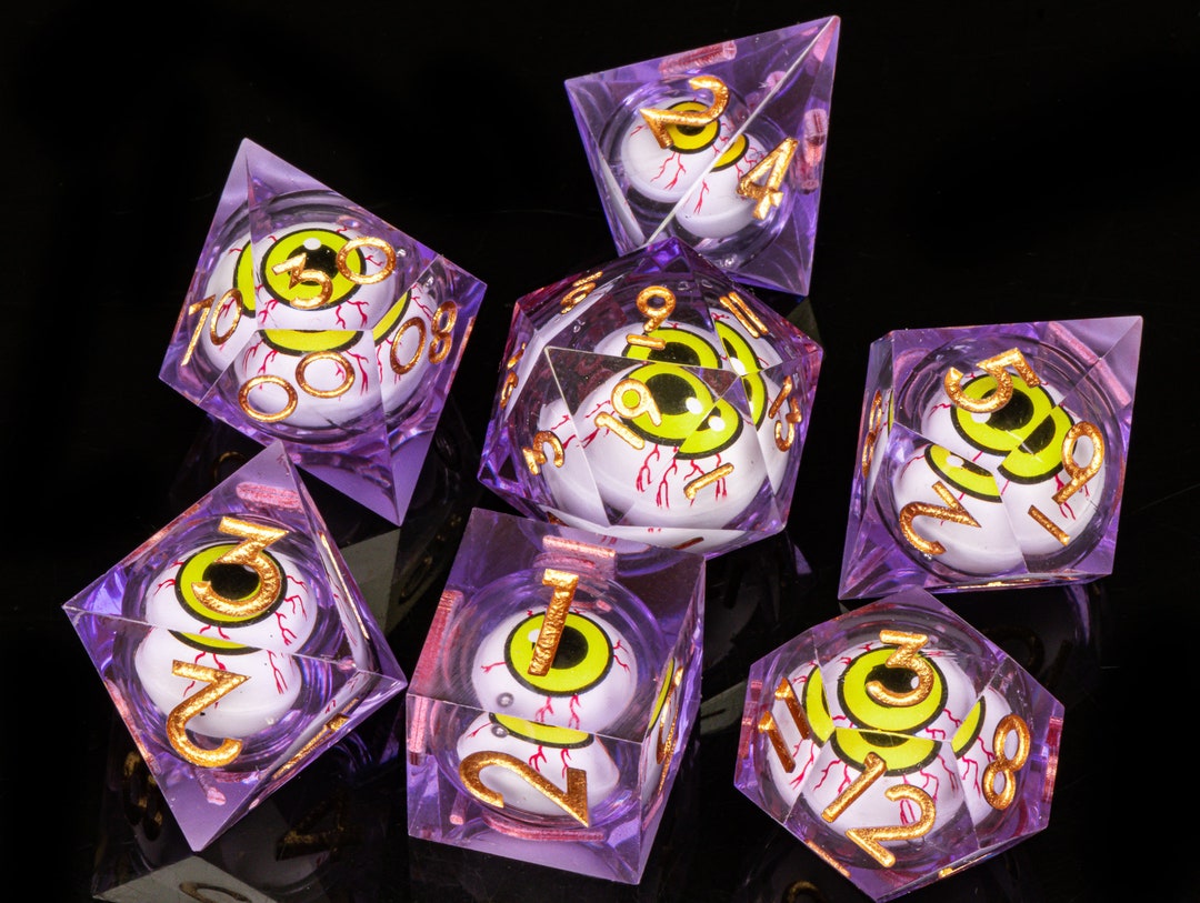 Beholder's Eye Liquid Core Dice Set for Role Playing Games Sage's Eye ...