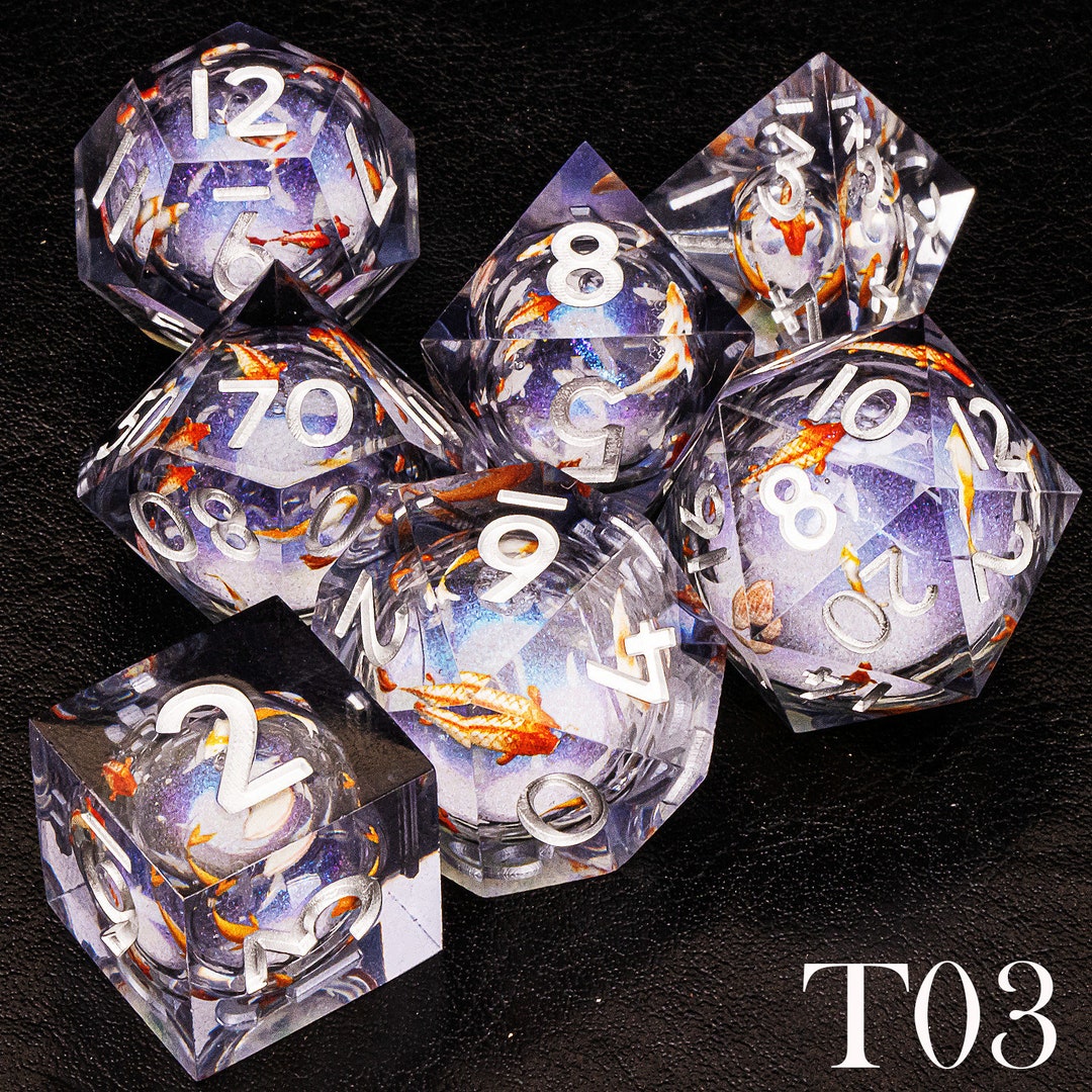 Liquid Core Dnd Dice Set for Dungeons and Dragons Liquid Core Dnd Dice ...